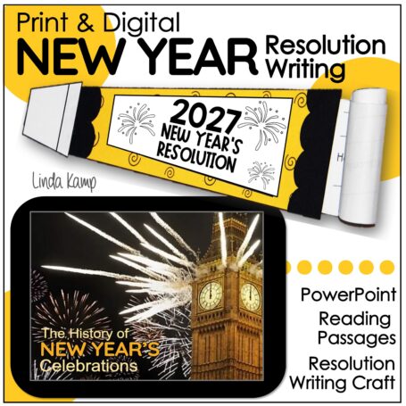 New Year's Resolution Activities, Craft, Lesson Slides & Reading ...