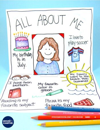All About Me Pop-Up Cards - Around the Kampfire
