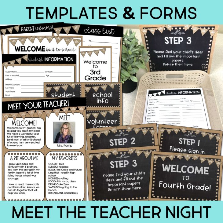 Meet the Teacher, Curriculum Night & First Day of School Print ...