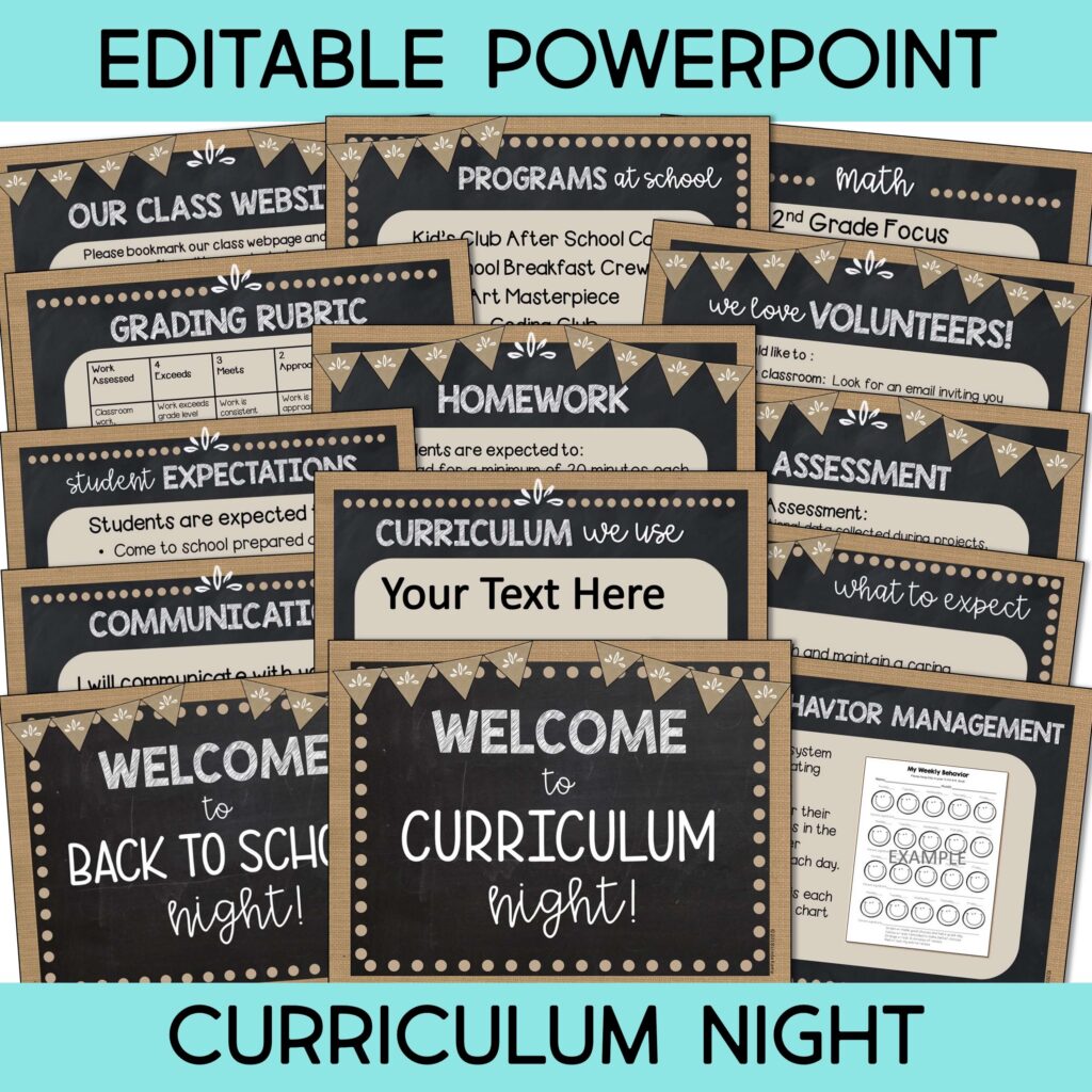 Meet the Teacher, Curriculum Night & First Day of School Print ...