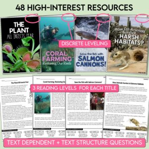 Habitats and Ecosystems Reading Comprehension Passages - Around the ...