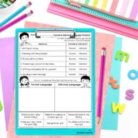 5 Formal and Informal Language Activities for 2nd Grade - Around the ...