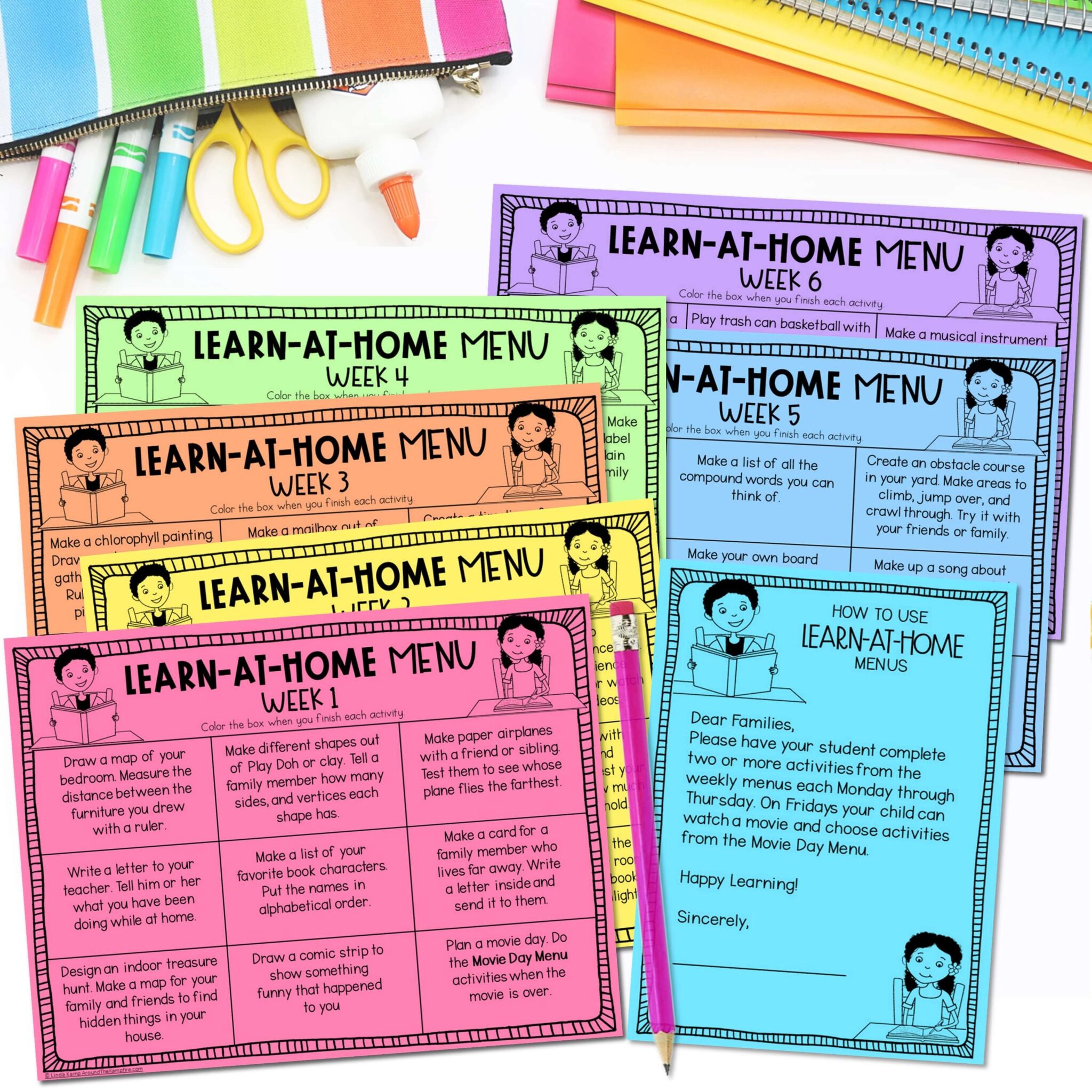 Free Summer Learning Menus - Around the Kampfire