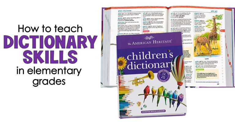 How to Teach Dictionary Skills to Elementary Students - Around the Kampfire