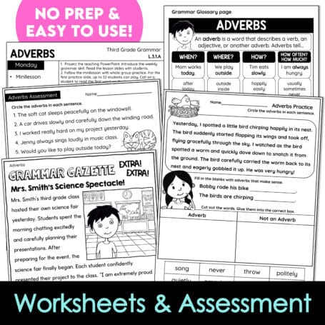 3rd Grade Grammar Activities Bundle 1 - Around the Kampfire