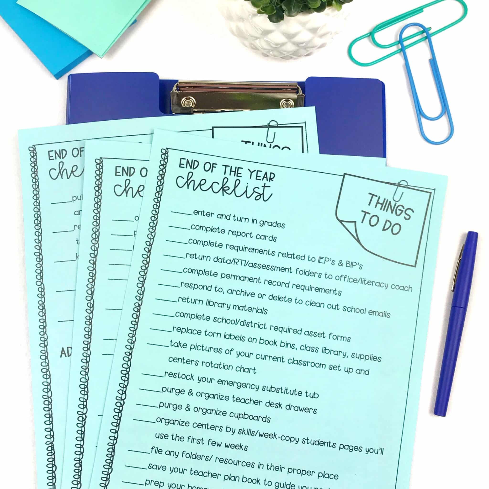 Free End of Year Checklist - Around the Kampfire