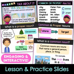 Common and Proper Noun Activities 3rd Grade Grammar - Around the Kampfire