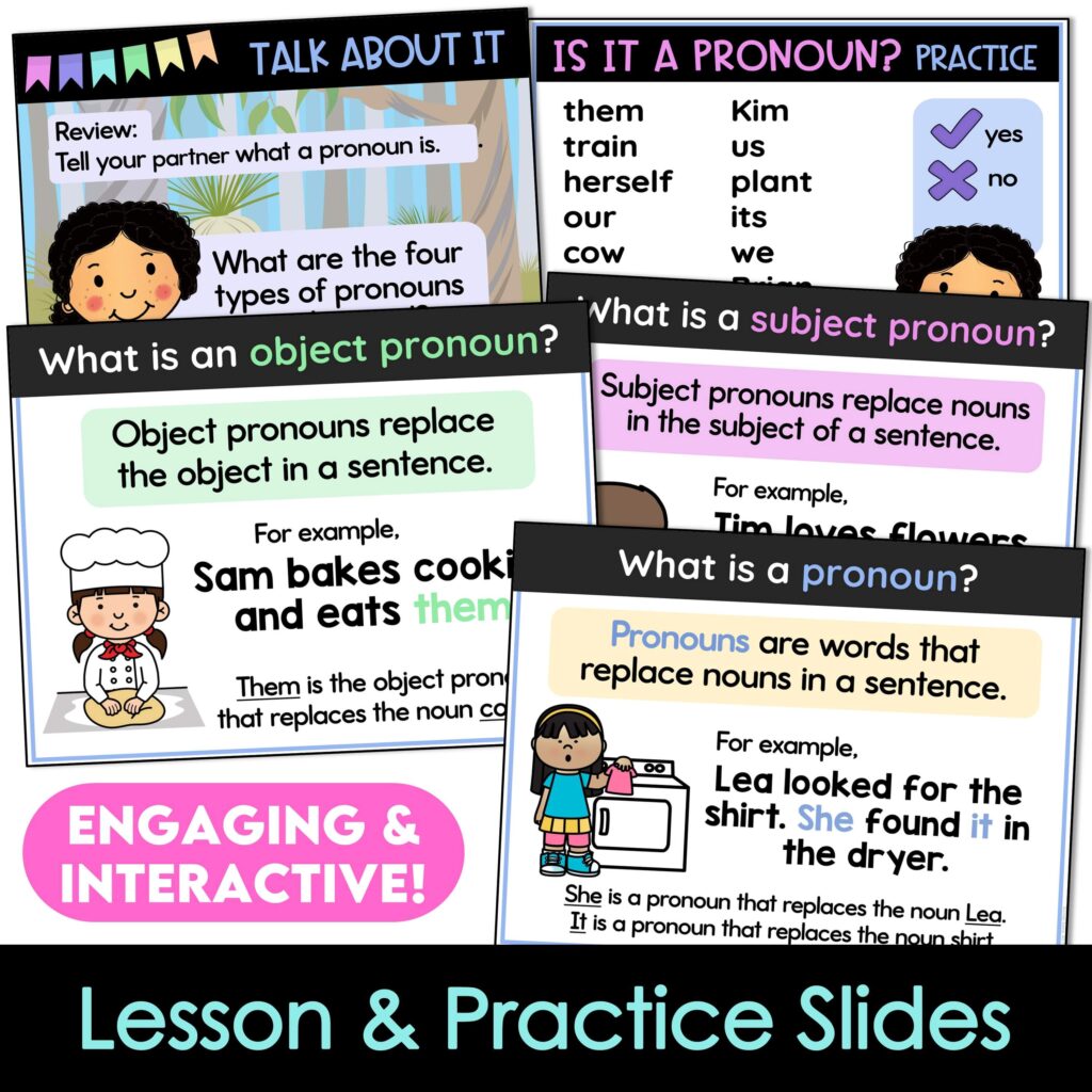 Pronoun Activities 3rd Grade Grammar - Around the Kampfire