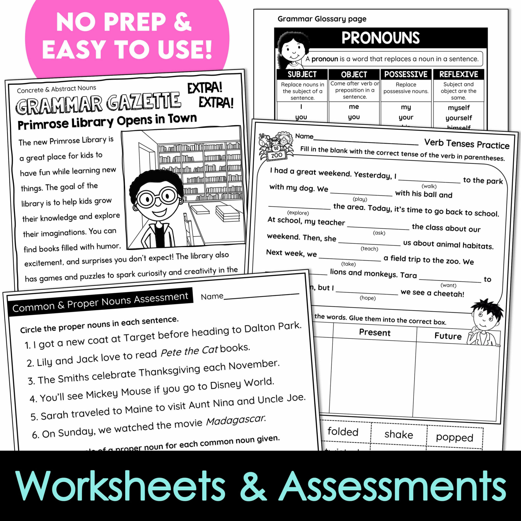 3rd Grade Grammar Activities Bundle 2 - Around the Kampfire