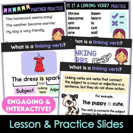 Linking Verbs Activities 3rd Grade Grammar - Around the Kampfire