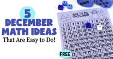 5 December Math Ideas That Are Easy to Do! - Around the Kampfire