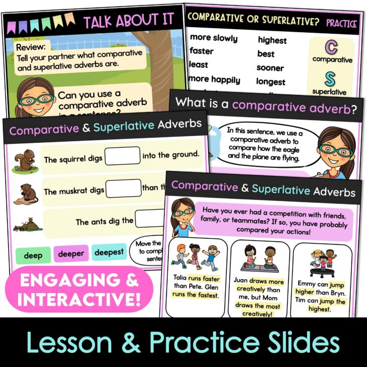 Comparative and Superlative Adverbs Activities 3rd Grade Grammar ...