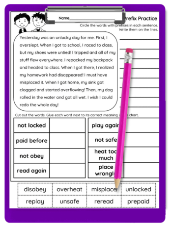 2nd Grade Prefix Activities That Take 15 Minutes or Less - Around the ...