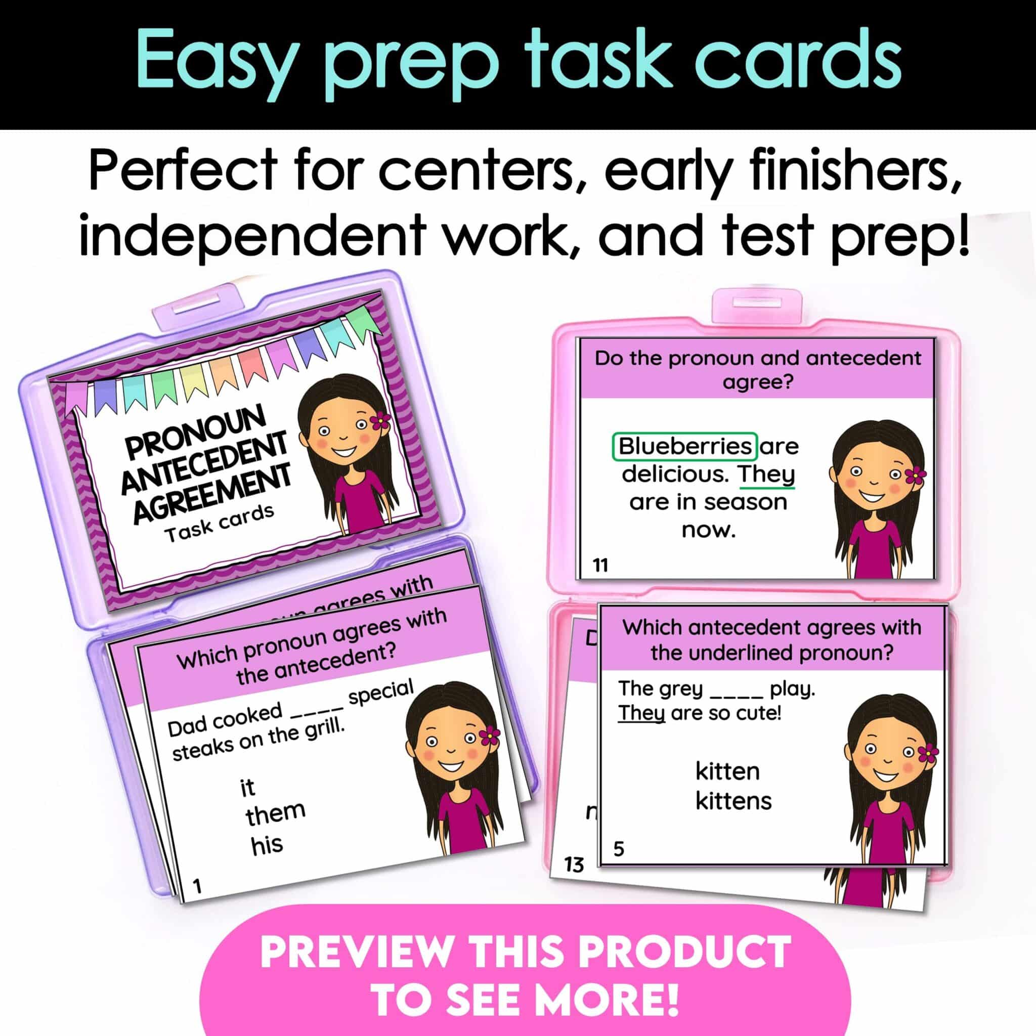 Pronoun Antecedent Agreement Activities 3rd Grade Grammar - Around the ...