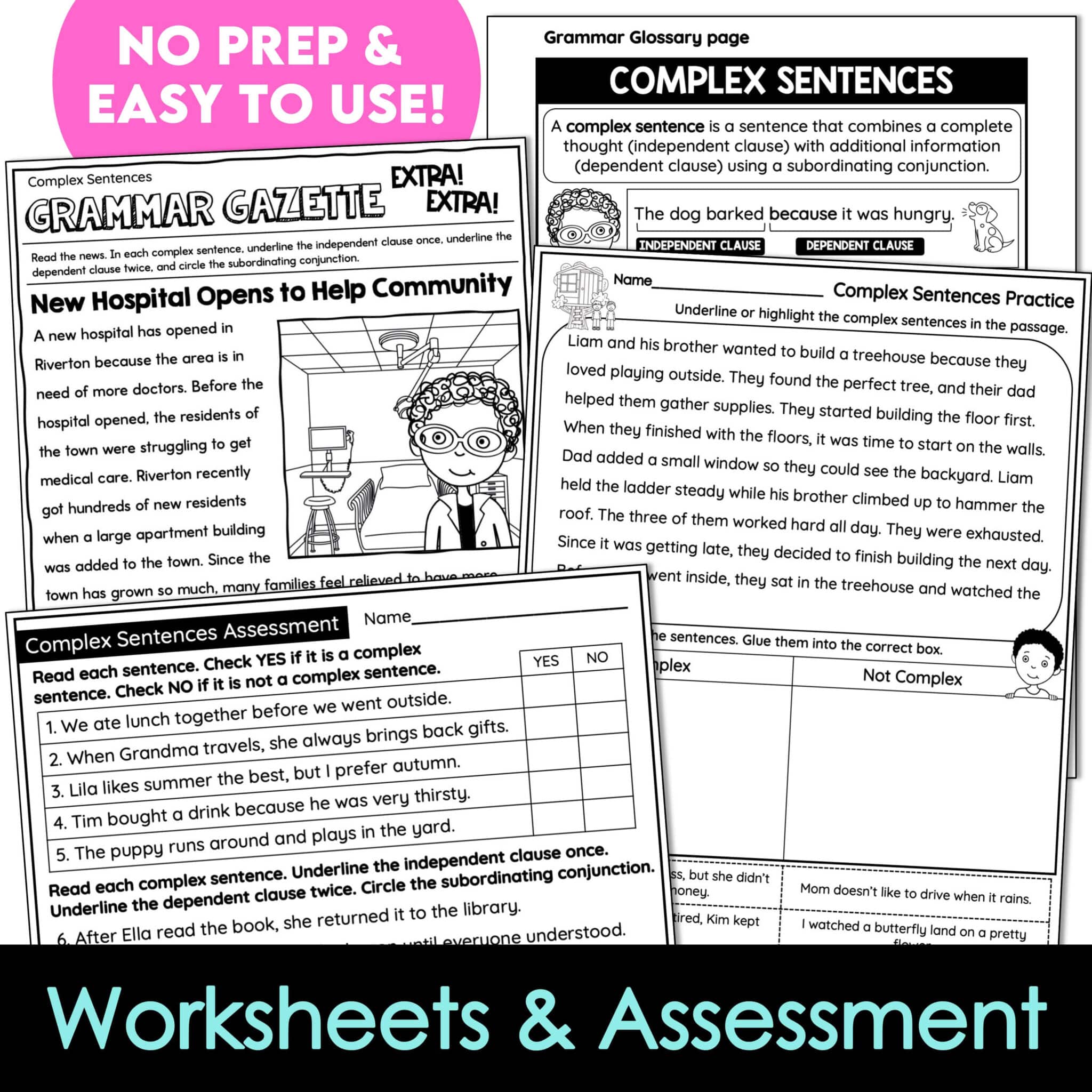 Complex Sentences Activities 3rd Grade Grammar - Around the Kampfire