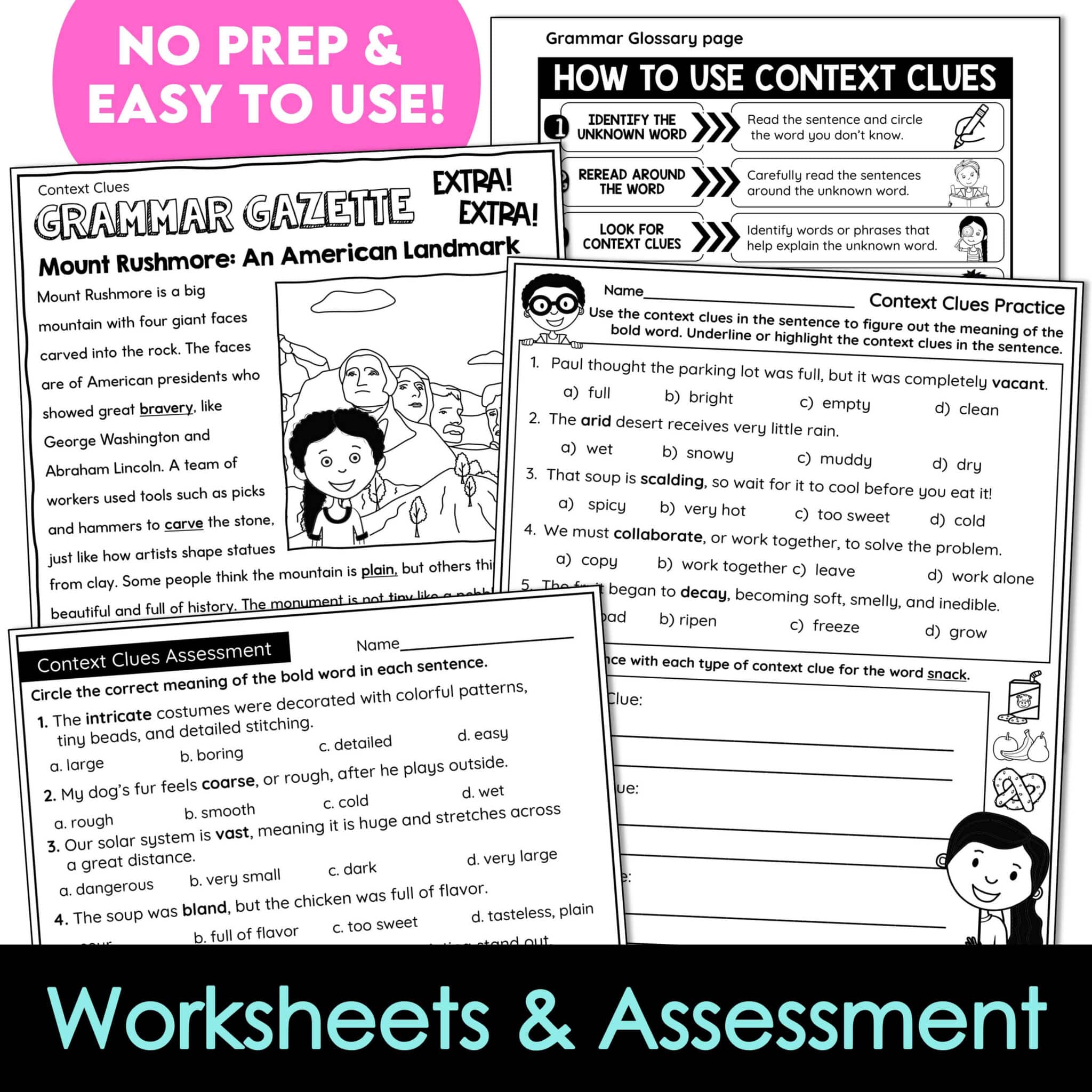 Context Clues Activities 3rd Grade Grammar - Around the Kampfire