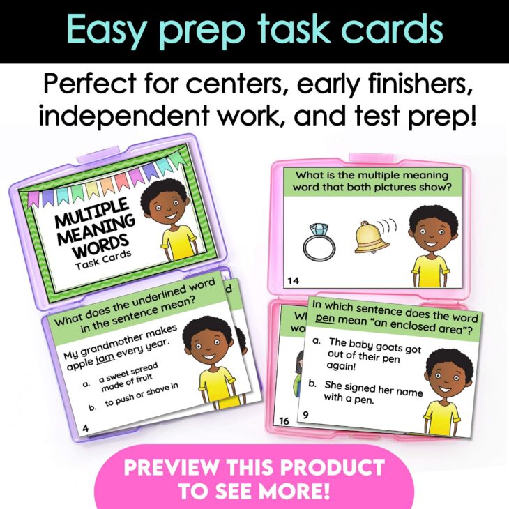 Multiple Meaning Words Activities 3rd Grade Grammar - Around the Kampfire
