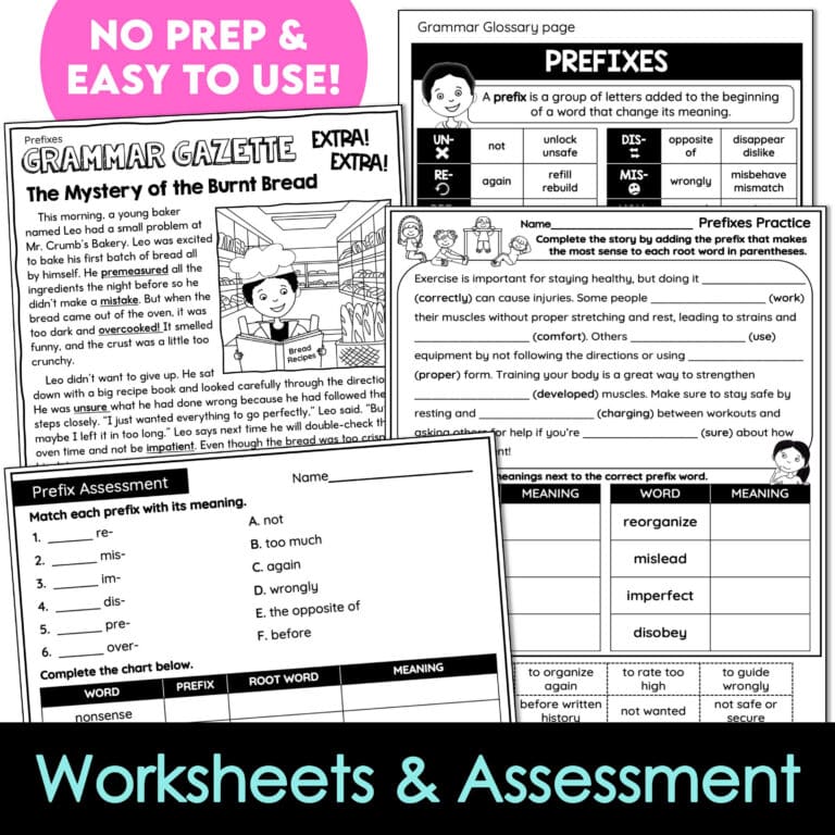 Prefix Activities 3rd Grade Grammar - Around the Kampfire