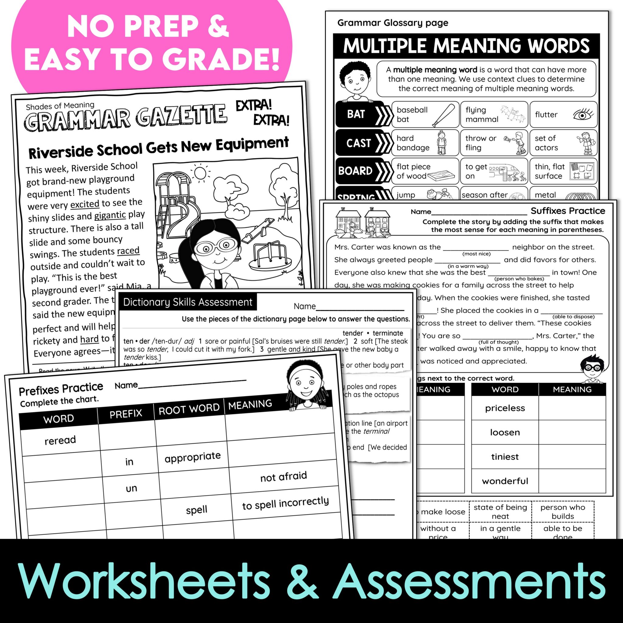 3rd Grade Grammar Lessons Bundle 6 - Around the Kampfire