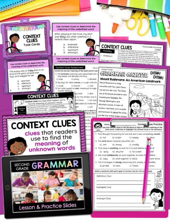 5 Types of Context Clues With Examples for 3rd Graders - Around the ...